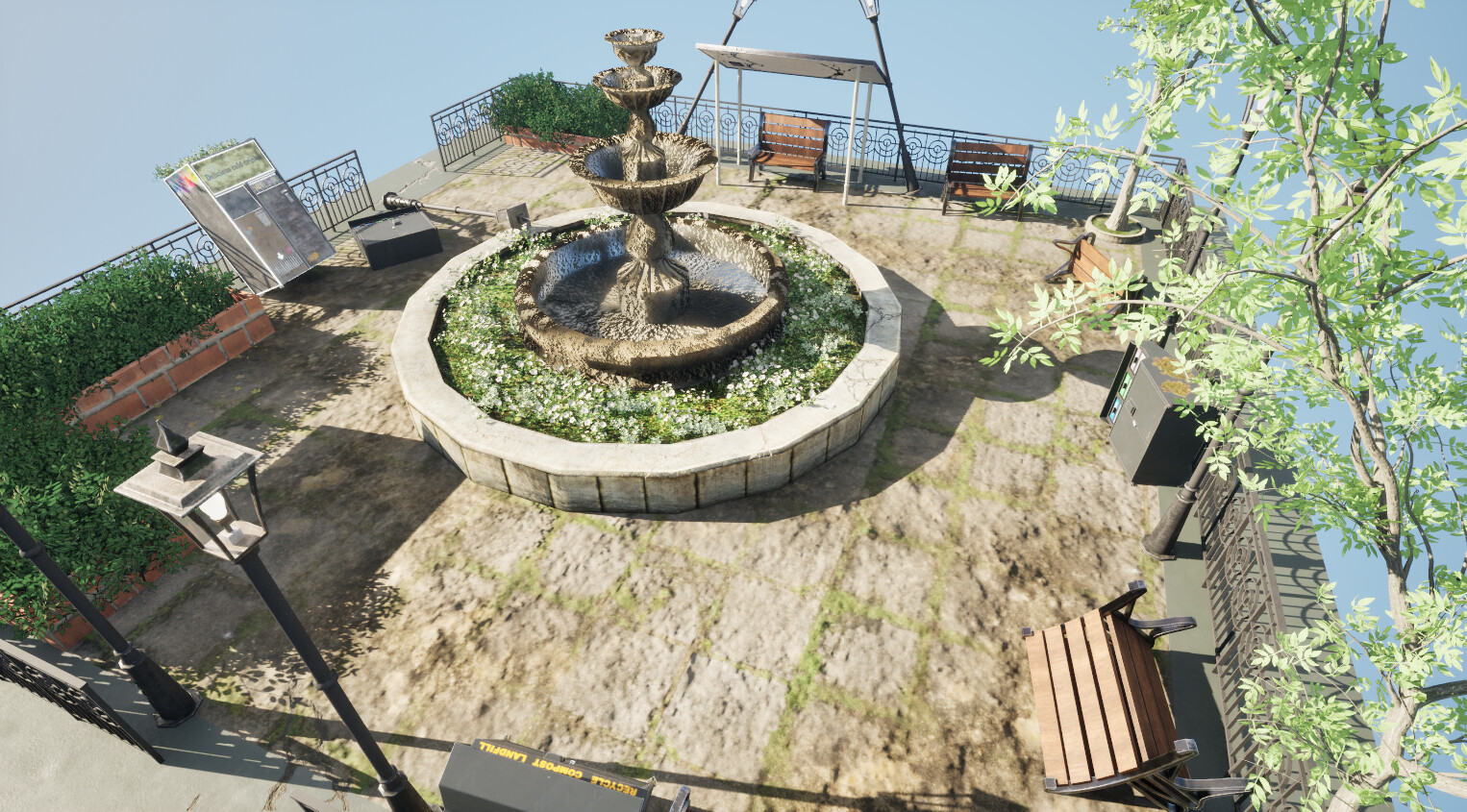 ArtStation - 3D Level Design: Rooftop Garden
