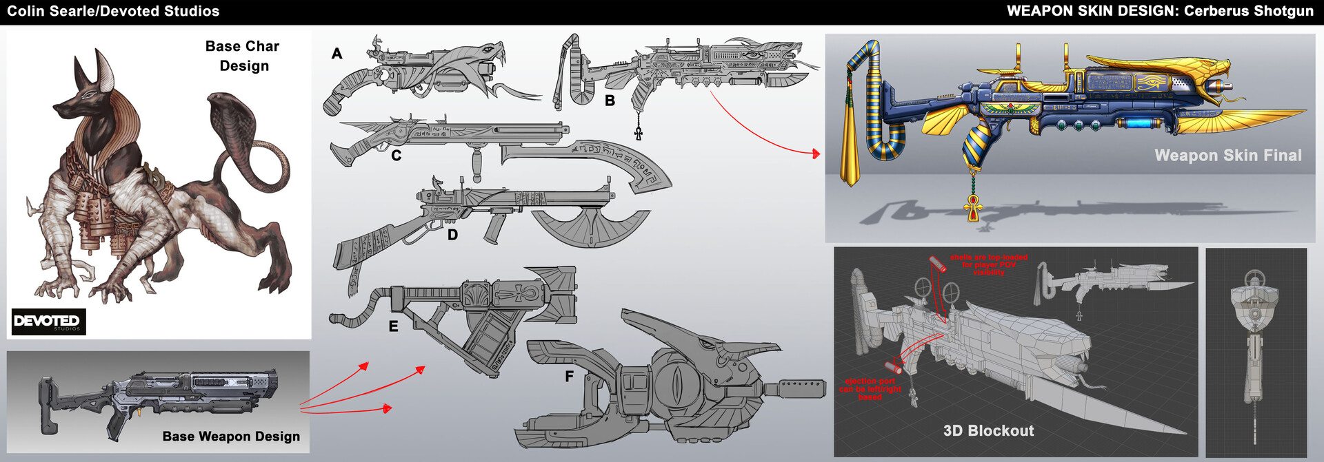 ArtStation - Weapon Skin Design: Cerberus Shotgun