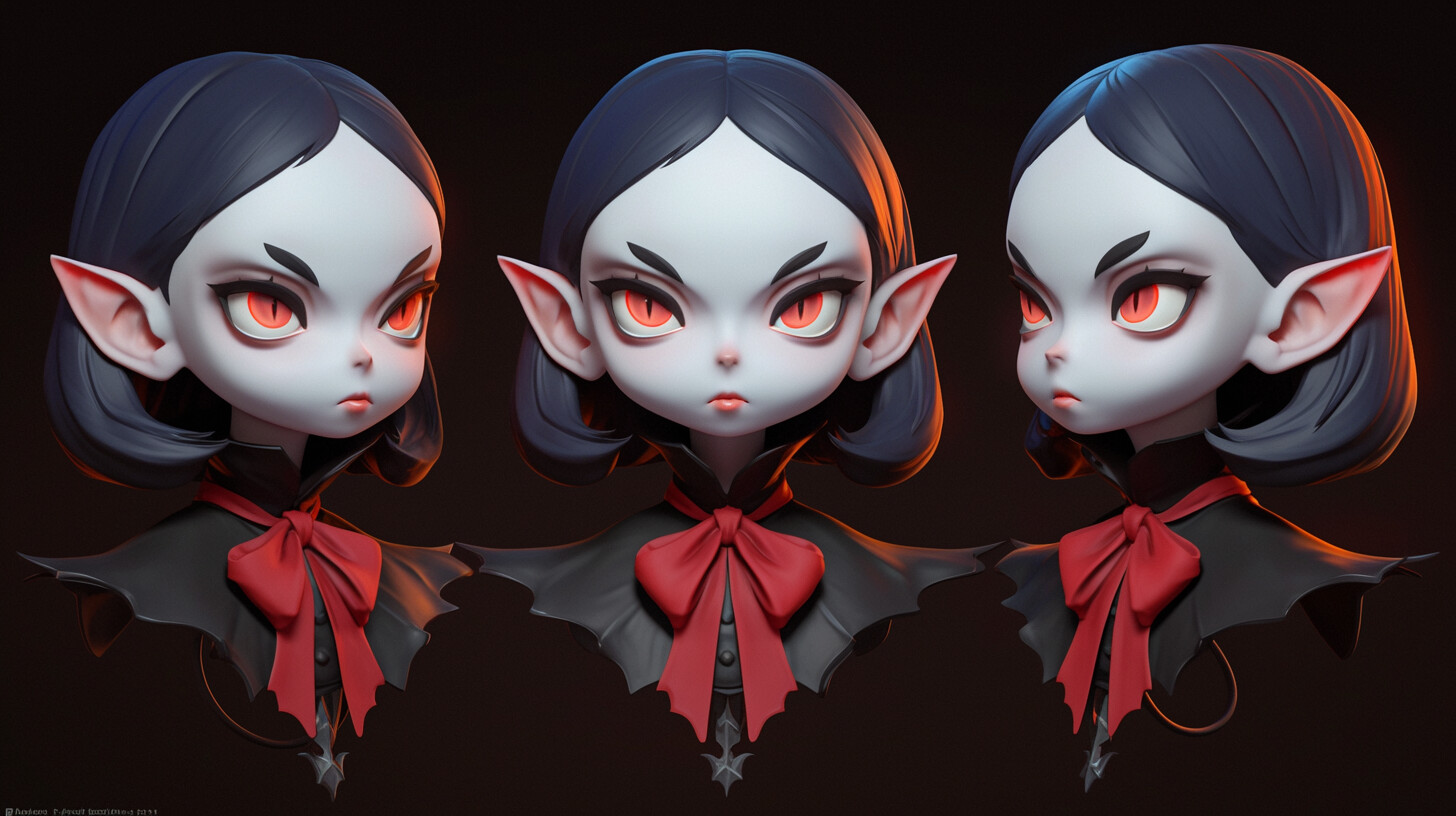 3D Head Sculpt References in 4K - Tika Art - +300 Chibi Witch Female ...