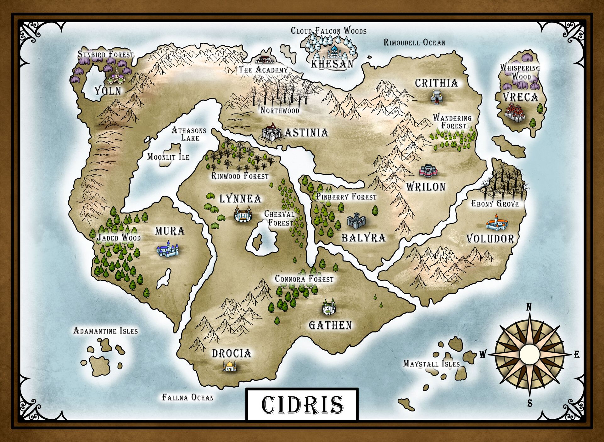 ArtStation - Map for fantasy world