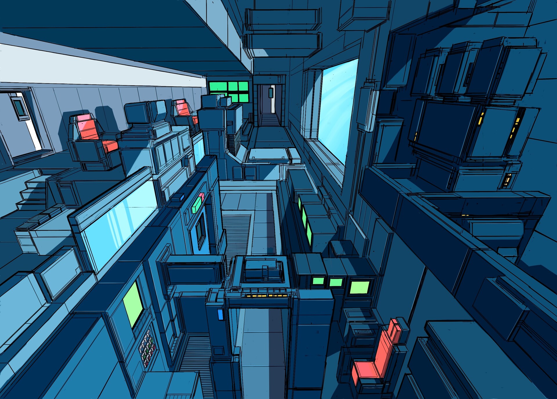 ArtStation - Sci-fi Tech Room
