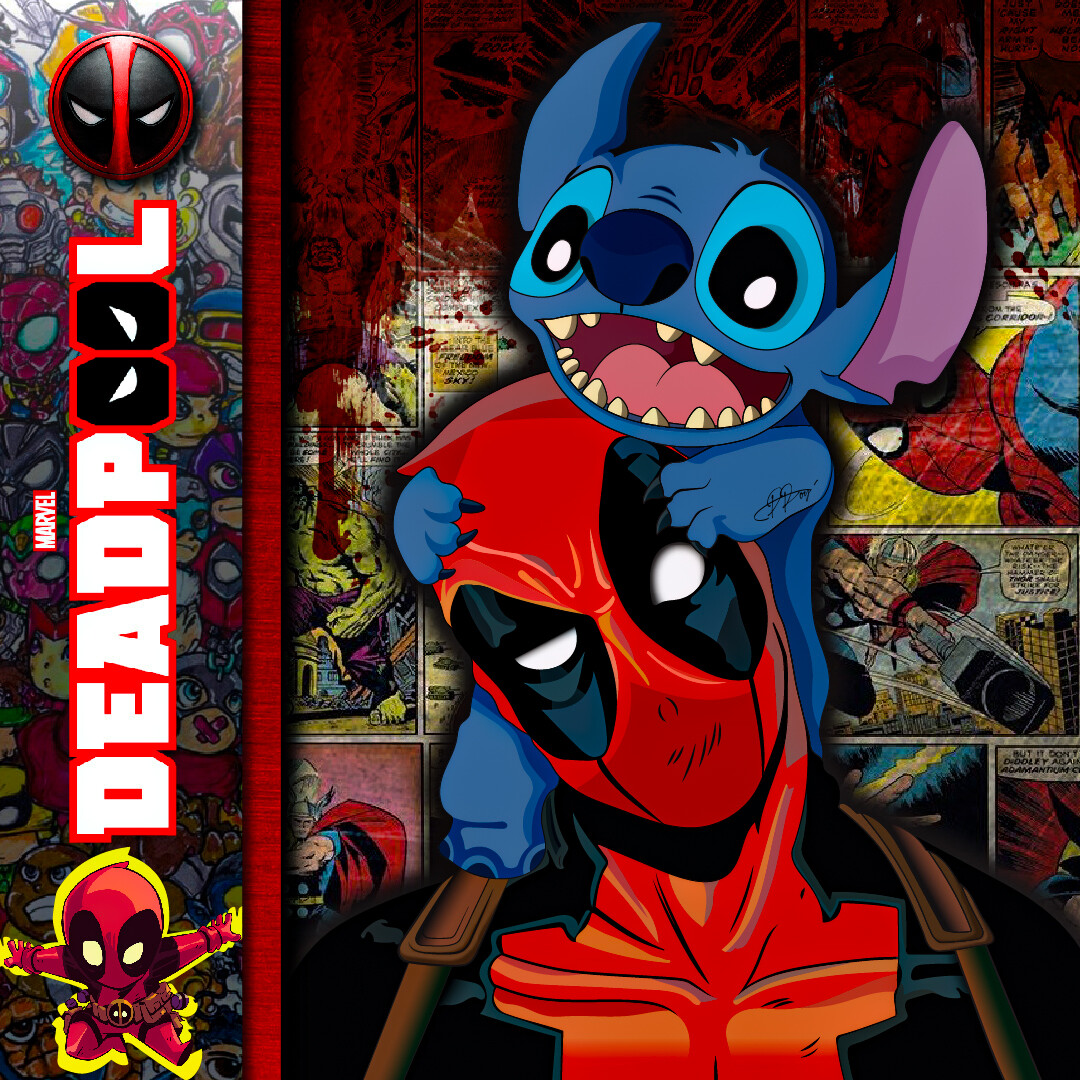 ArtStation - Chaos Unleashed: Deadpool & Stitch Crossover