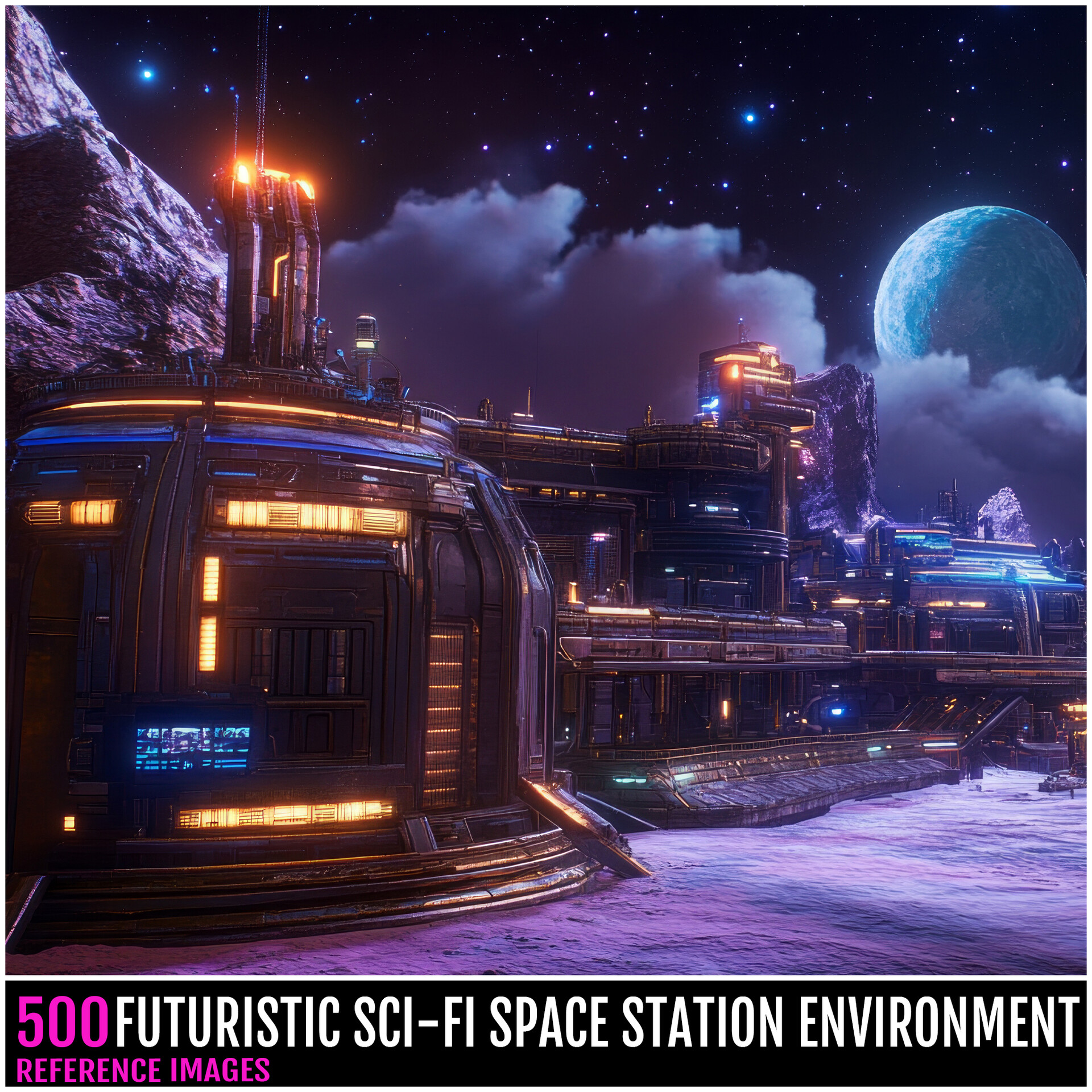 Isabelle ¥¥ - 500 FUTURISTIC SCI-FI SPACE STATION ENVIRONMENT