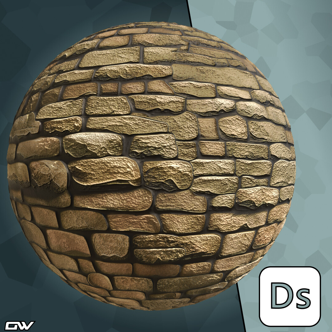 ArtStation - Stylized Stone Wall