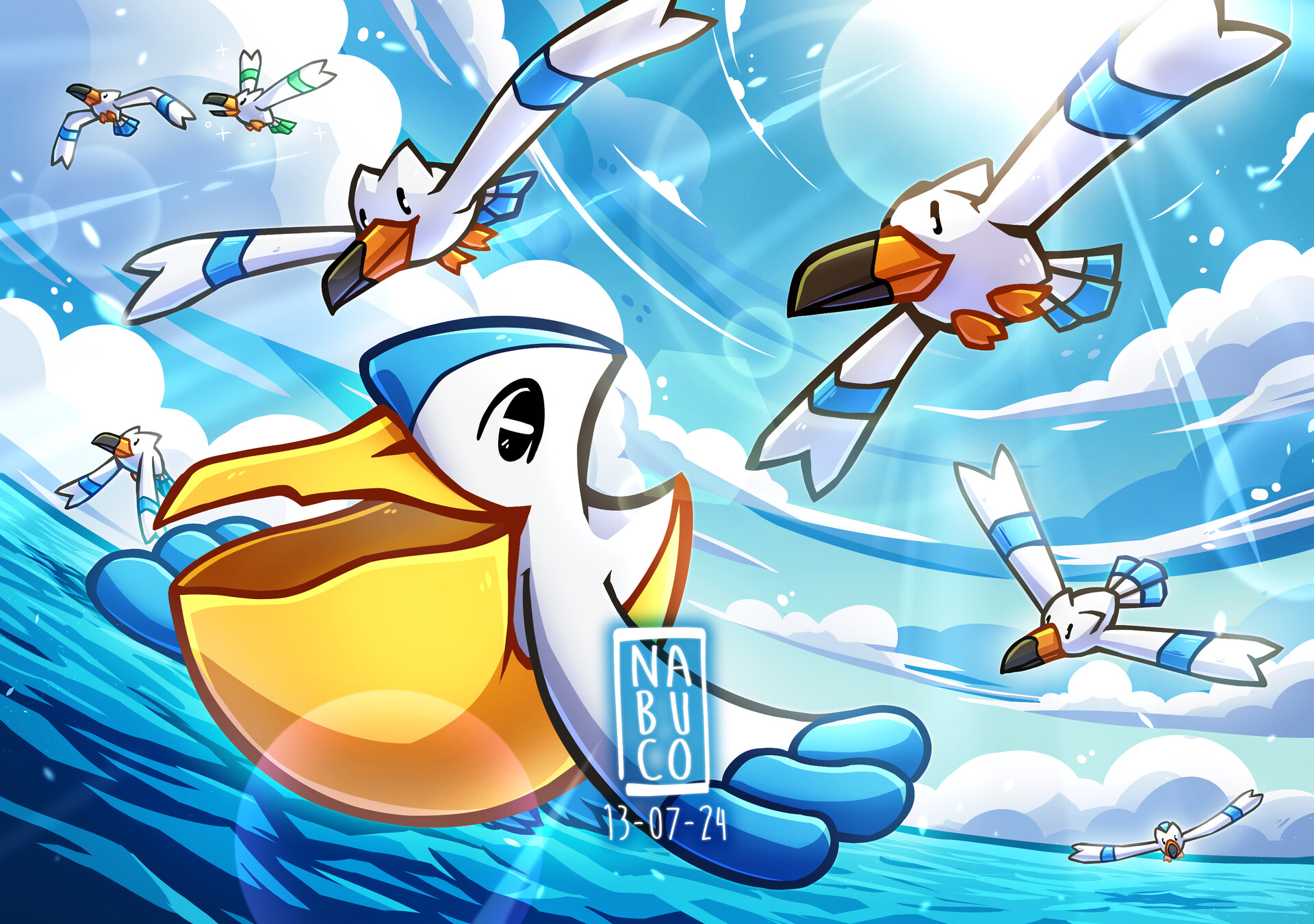 Nabuco 88 - Pelipper and Wingull (Pokemon)