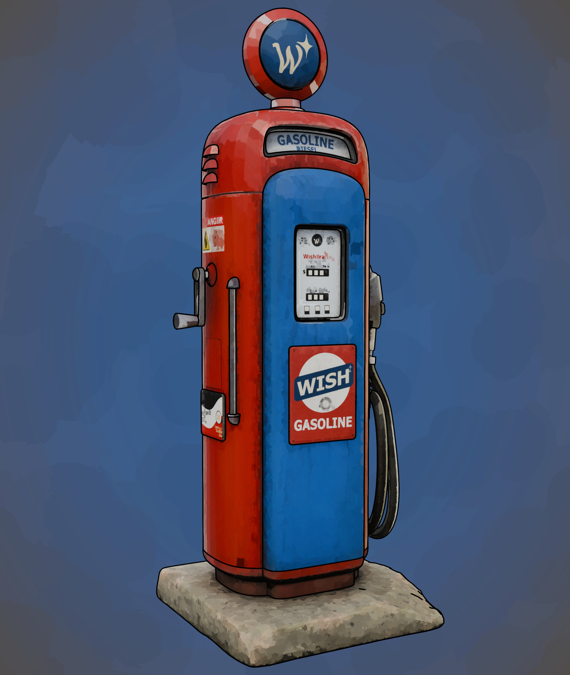 ArtStation - Stylized Vintage Gas Pump