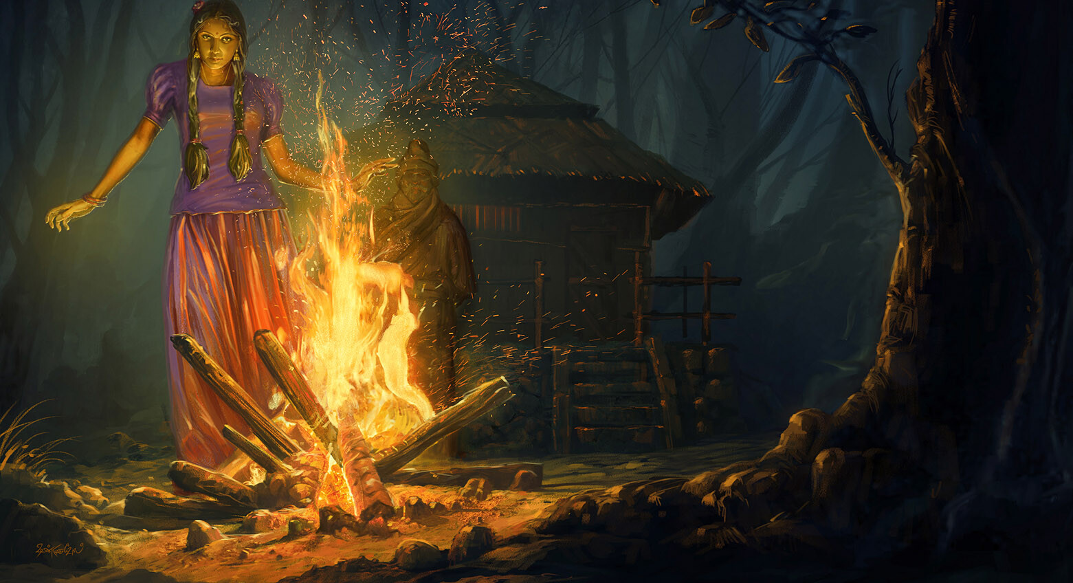 ArtStation - Thai solai short story illustration