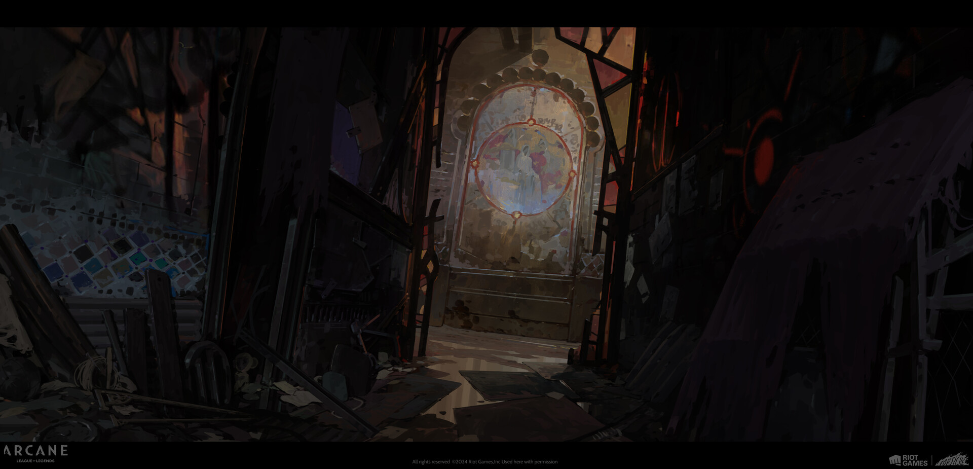 ARCANE | Zaun Matte Paintings | Sébastien DL – @art-of-arcane on Tumblr