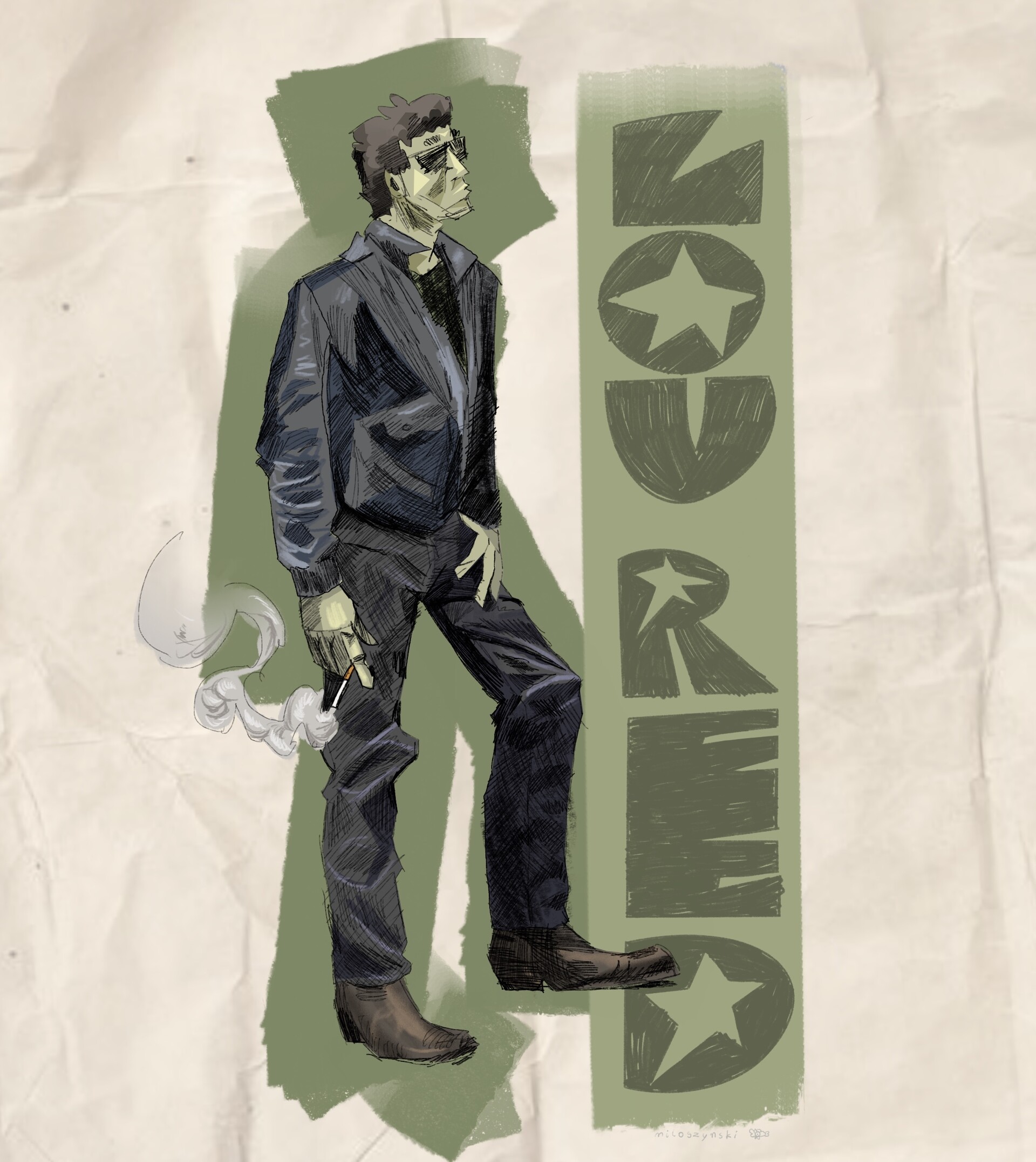 ArtStation - Lou Reed Fan Art