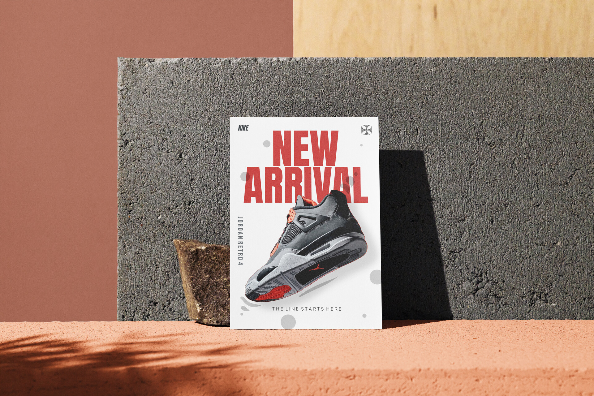 ArtStation - Nike Jordan Retro 4 | Sneaker Flyer Design