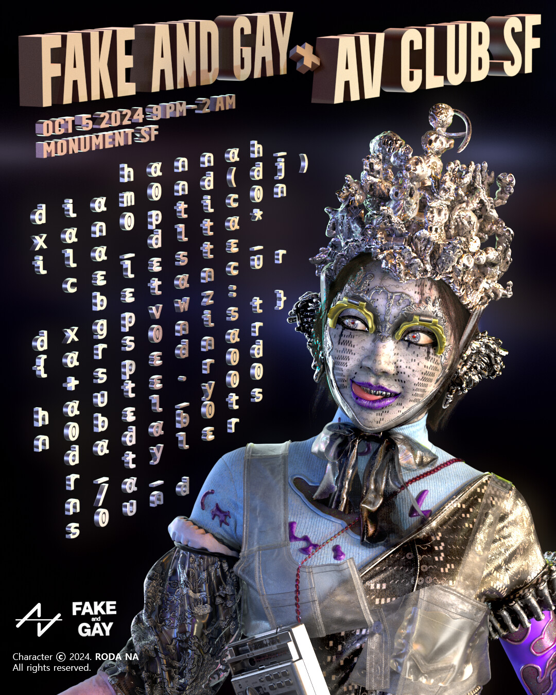 ArtStation - Roro Son Collaboration with 'FAKE AND GAY' and 'AV CLUB SF'