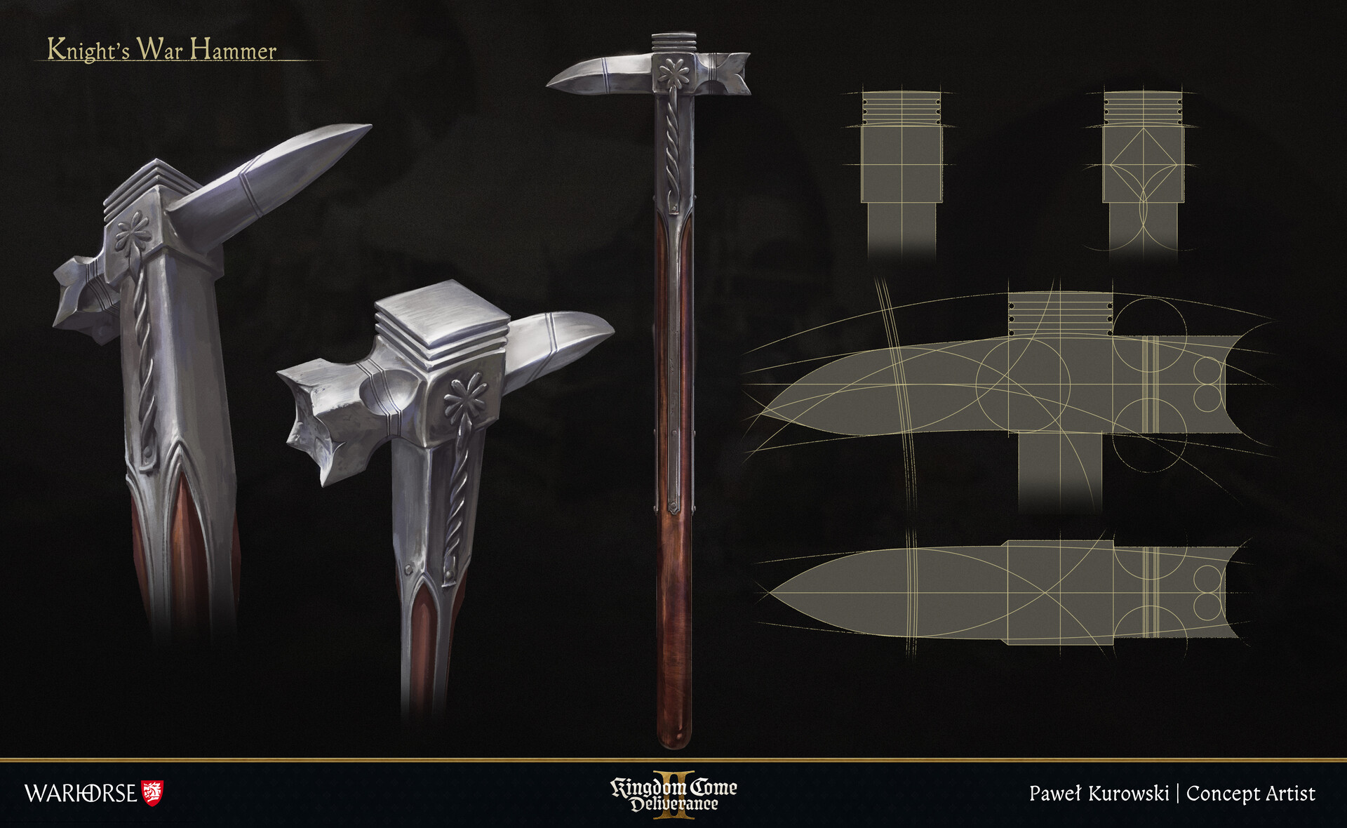 Pawel Kurowski - Kingdom Come: Deliverance II - Weapons hammers concept art