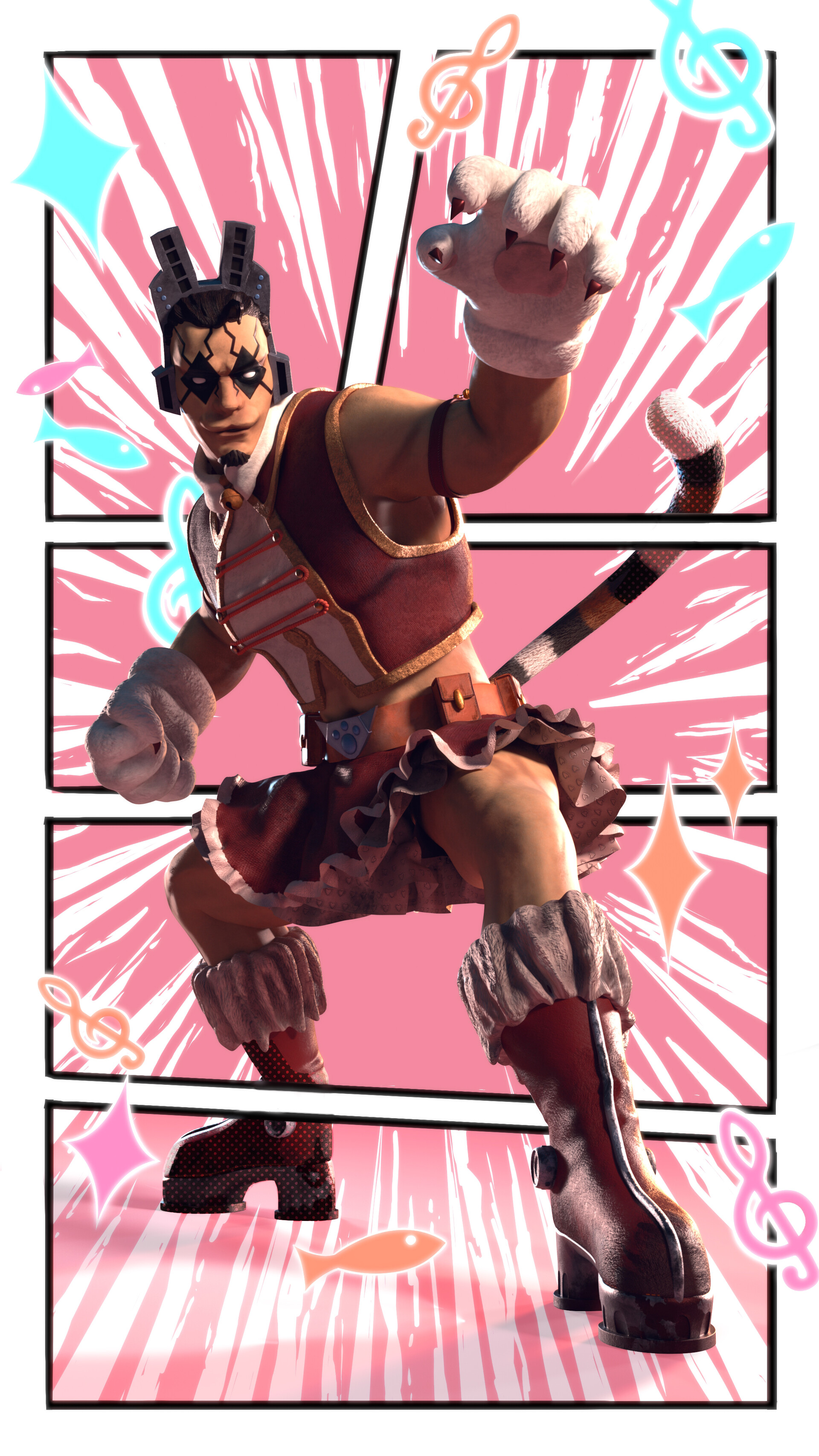 ArtStation - Tiger - 3D Fan Art My Hero Academia