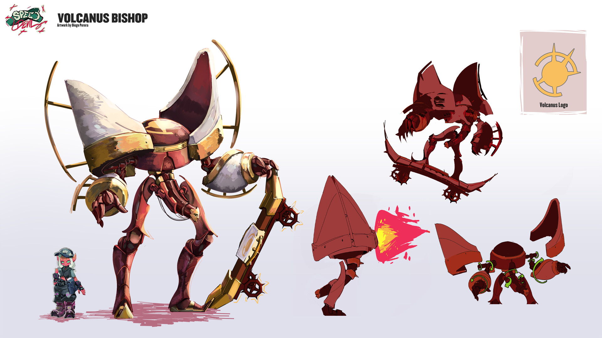 Diego Perera - Volcanus Bishop - Character Design