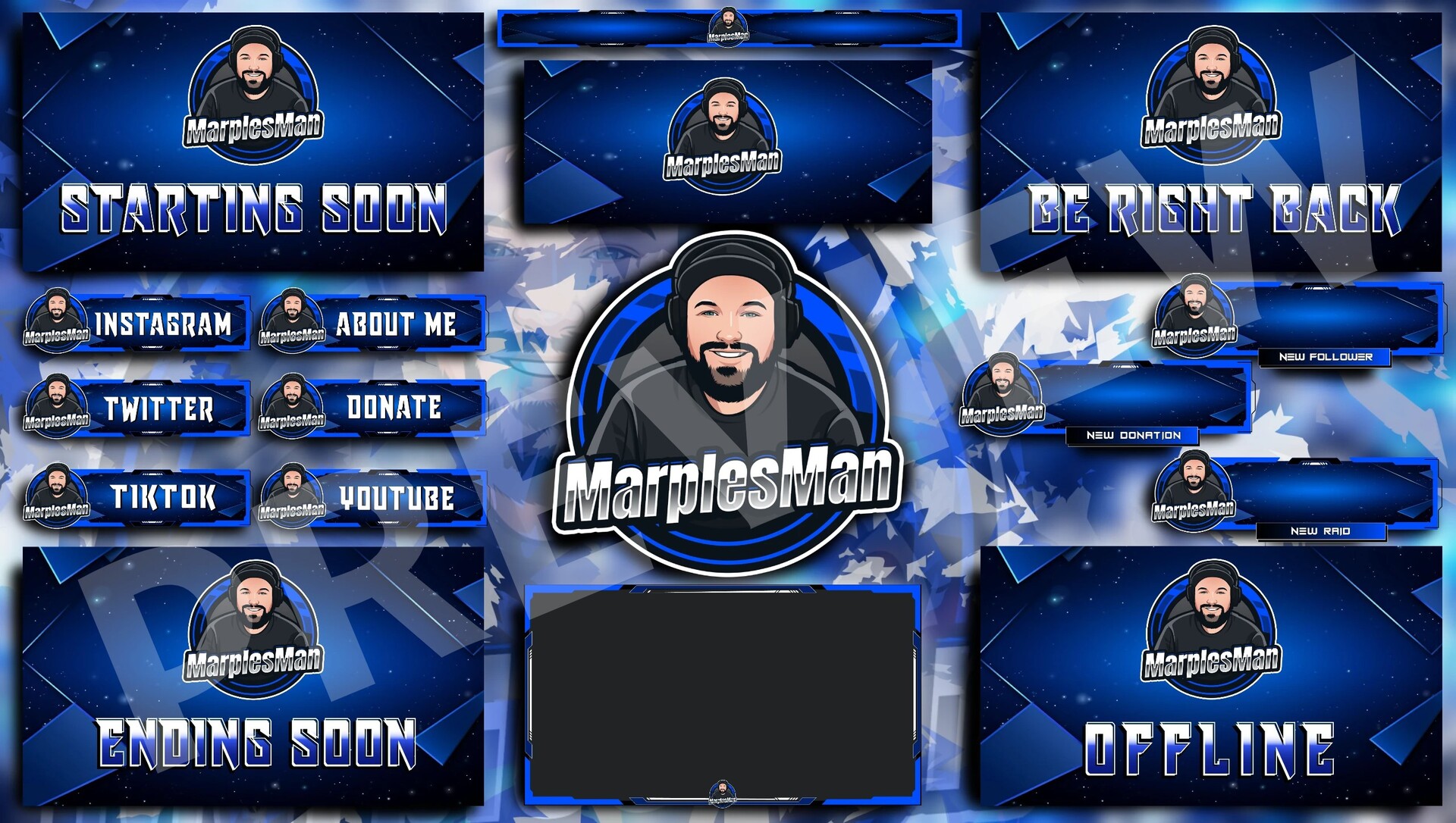 ArtStation - COMPLETE STATIC OVERLAY PACKAGES FOR TWITCH
