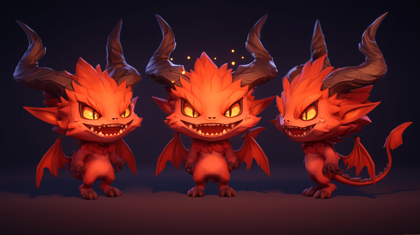 3D Head Sculpt References in 4K - Tika Art - +300 Chibi Demon Male Head ...