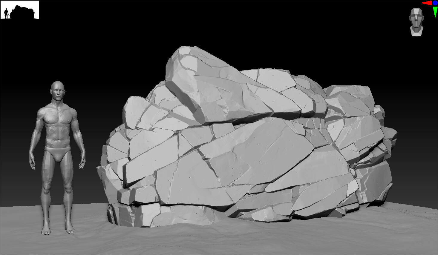 ArtStation - Rock sculpting practice