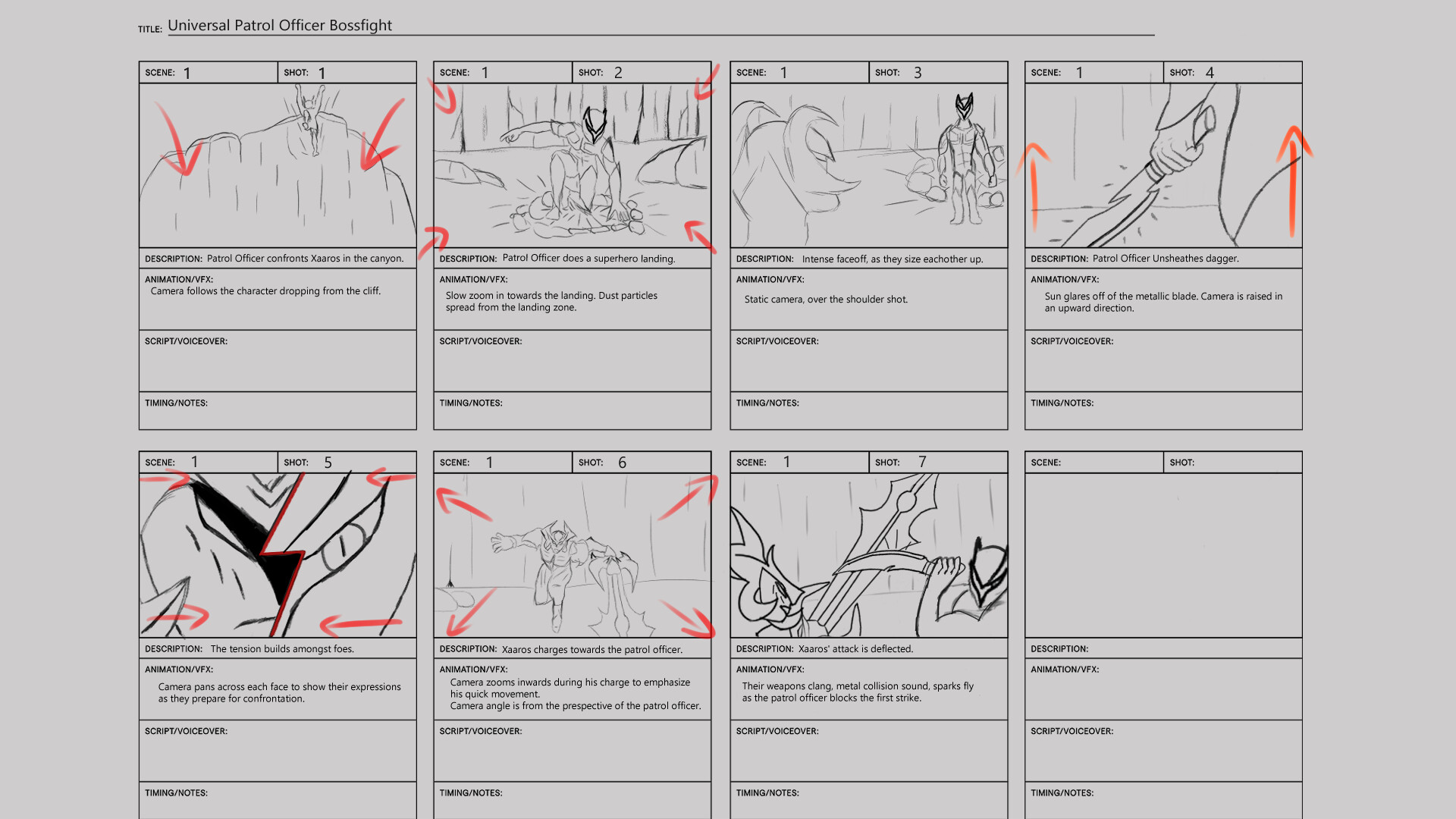 ArtStation - Hell away from Home - Boss Fight Storyboard