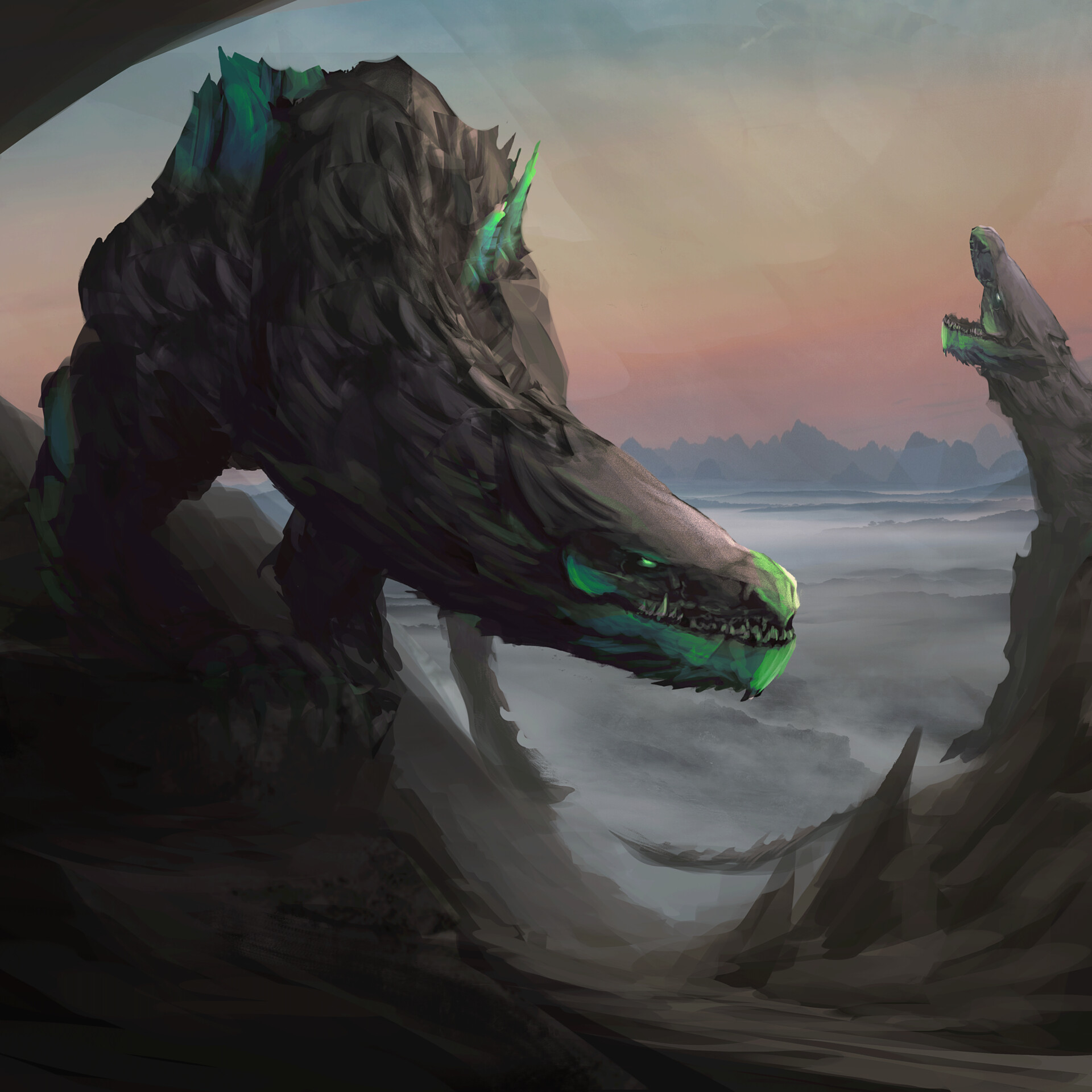 ArtStation - Wingless Dragon Concept