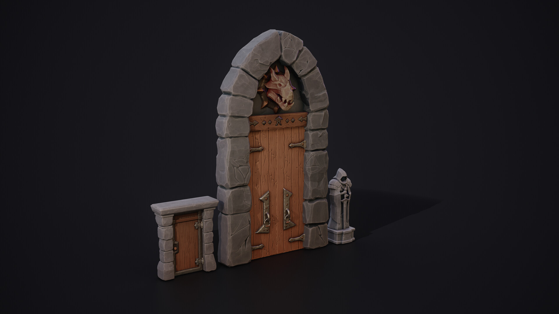 JustCreate - Unity & Unreal Engine 3D Assets - Doors and Decor for Stylized Dungeons