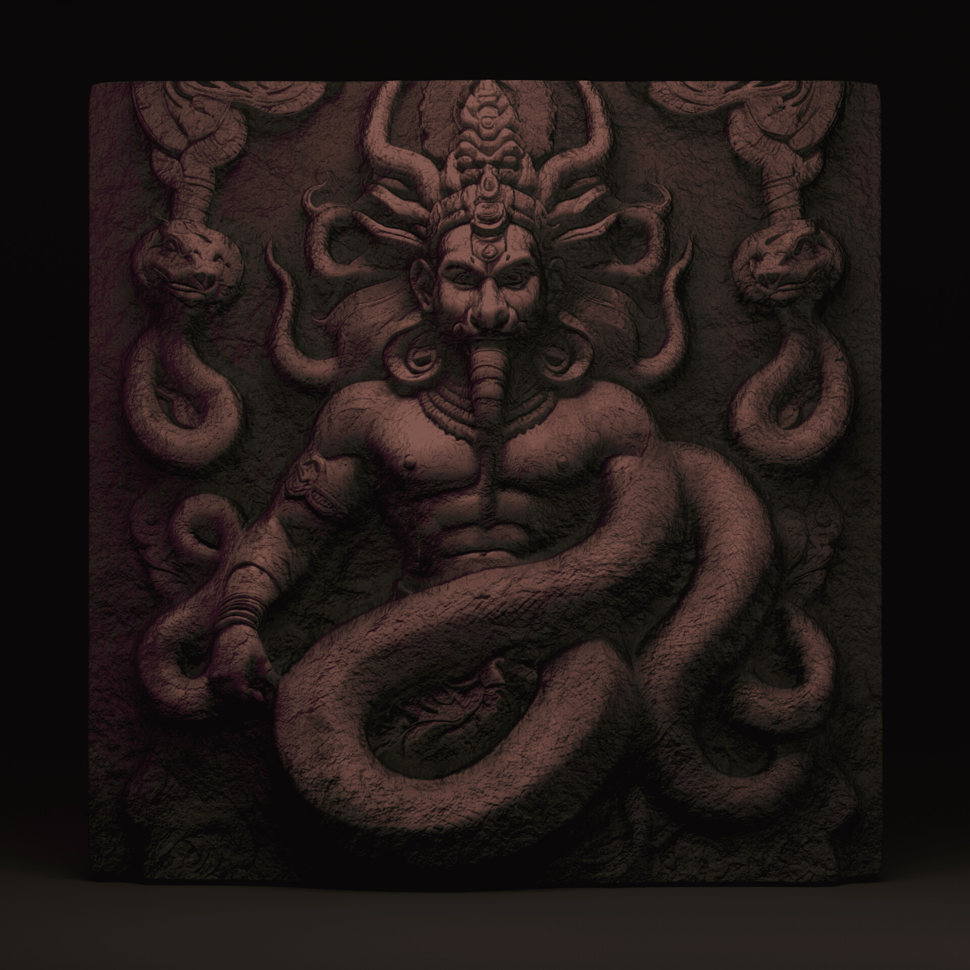 ArtStation - Indian Snake God Wall Sculpture