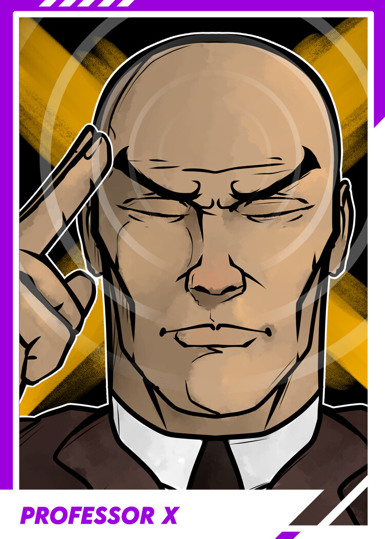 ArtStation - Professor X Custom Trading Card