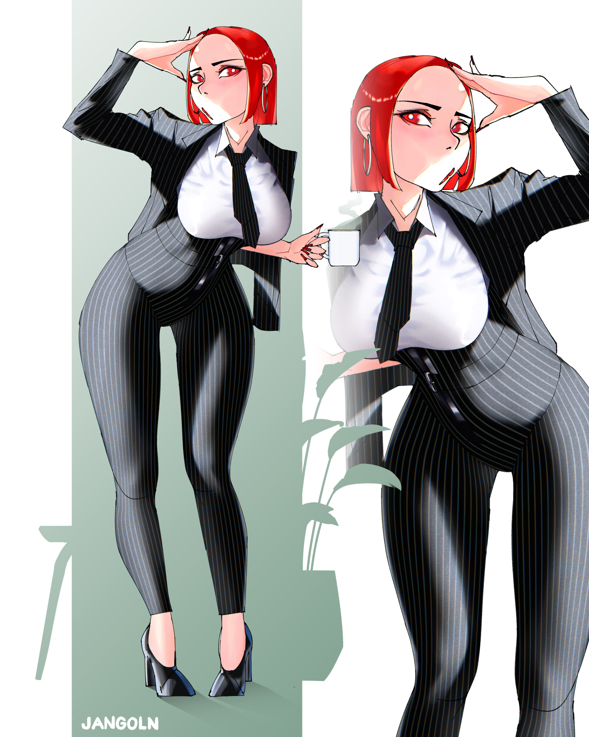 ArtStation - red hair