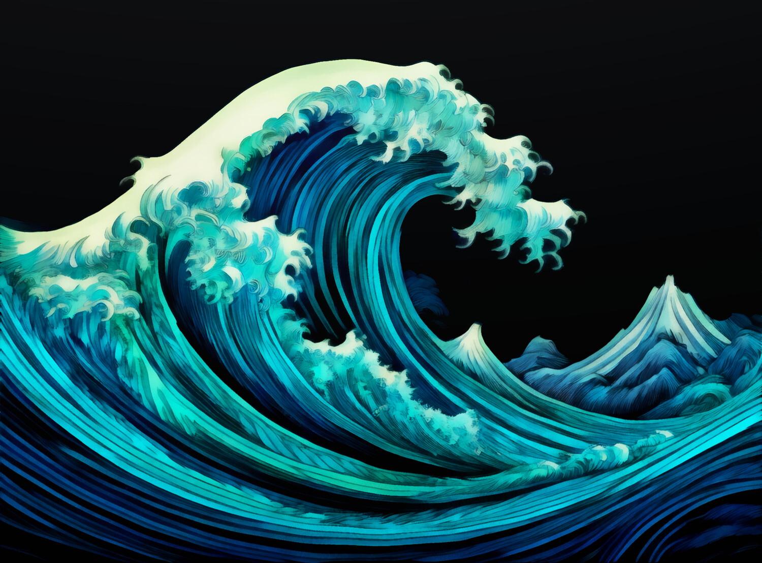 Donald Backos Artstation Portfolio - Kanagawa Waves