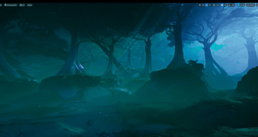 mysterious forest background