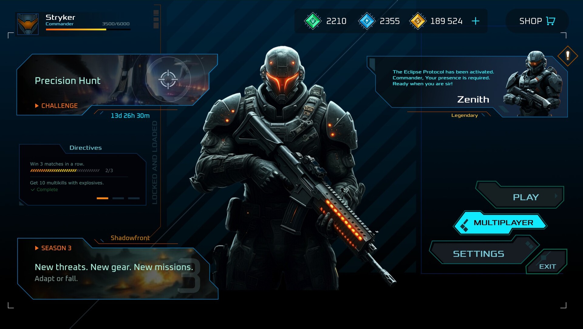 ArtStation - SCI-FI GAME GUI - Eclipses Protocol