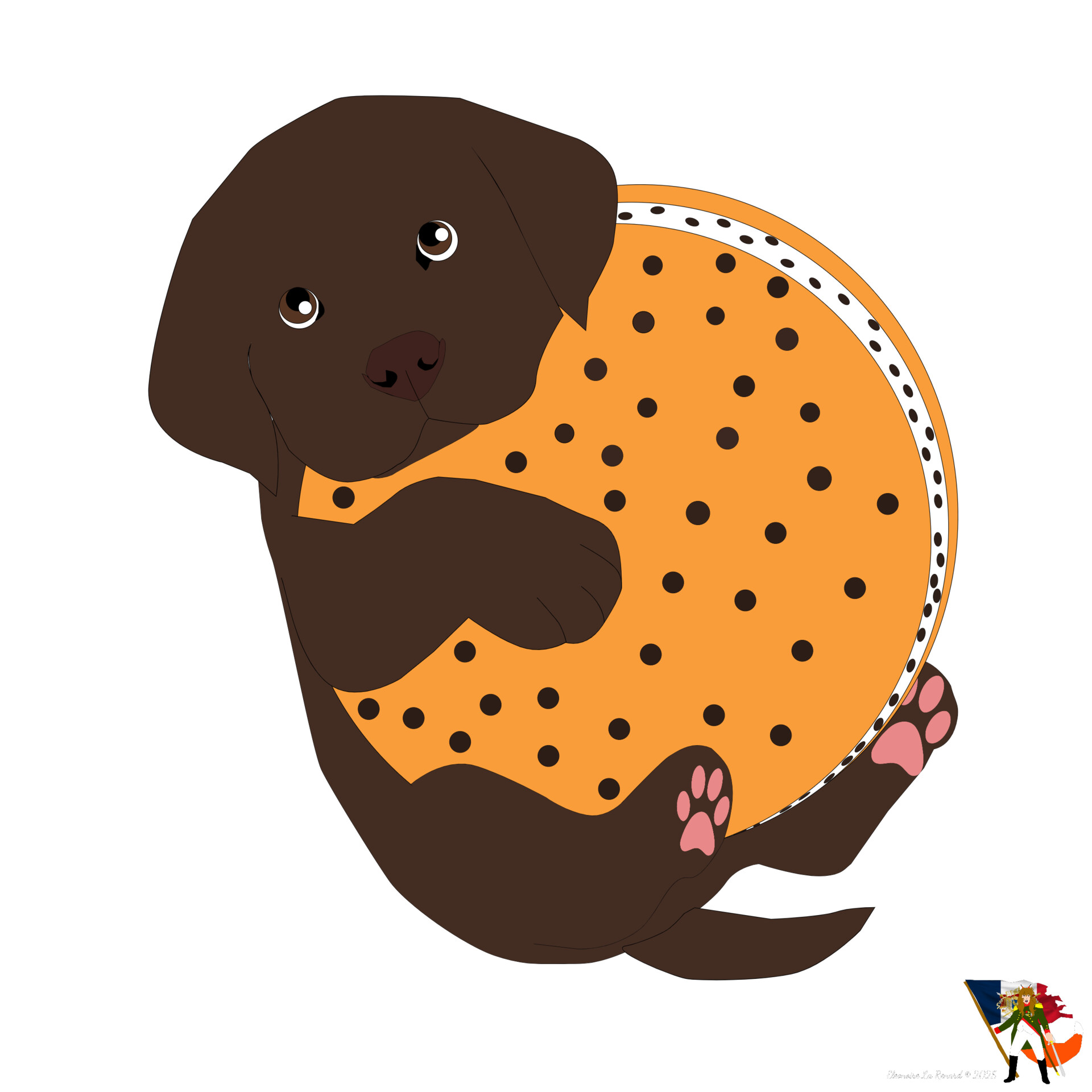 ArtStation - Labrador Pup with Cookie Ice Cream