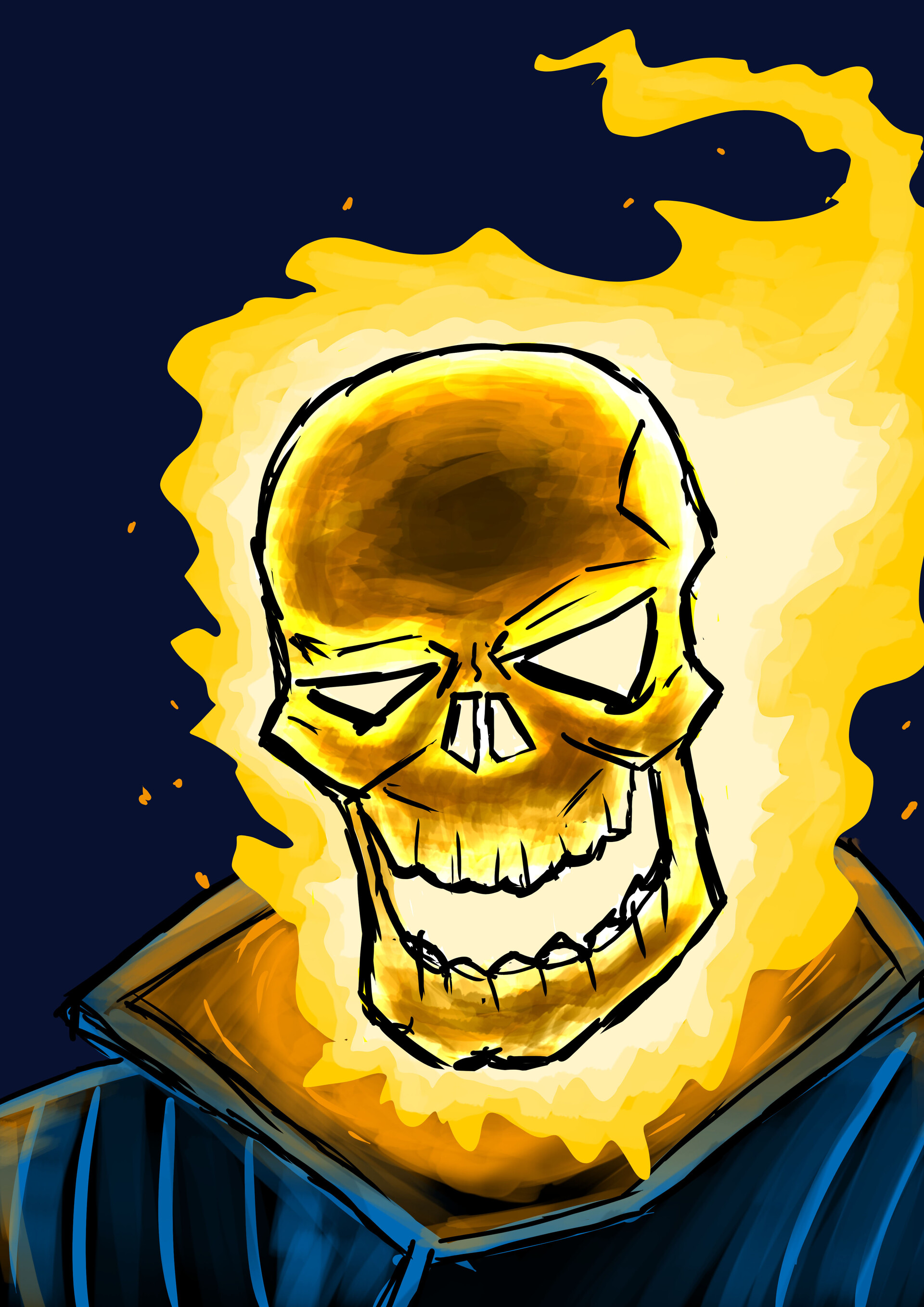 ArtStation - Ghost Rider Marvel Fan art