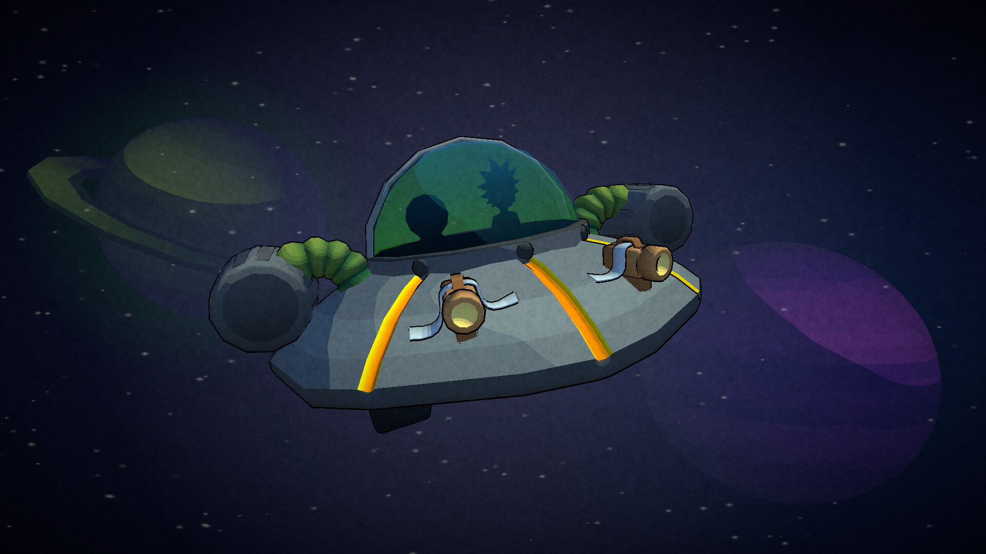 ArtStation - Low Poly Rick's Ship