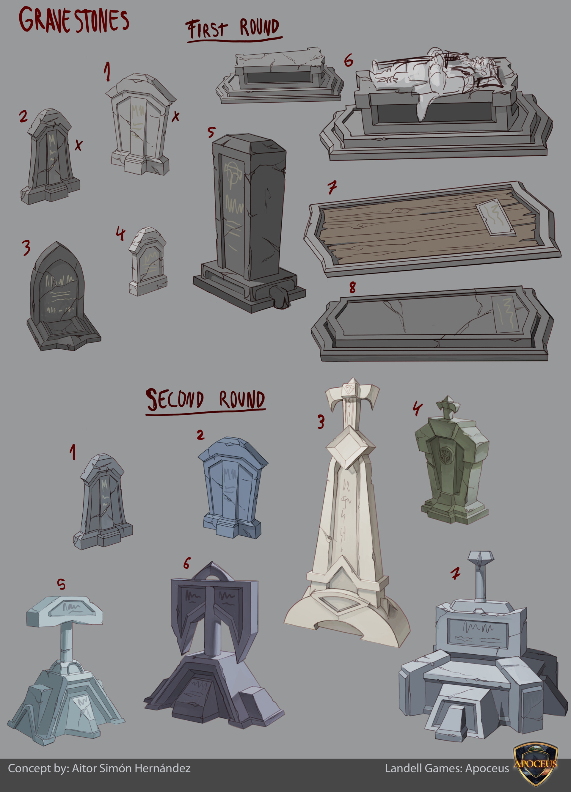 ArtStation - Gravestones concept art
