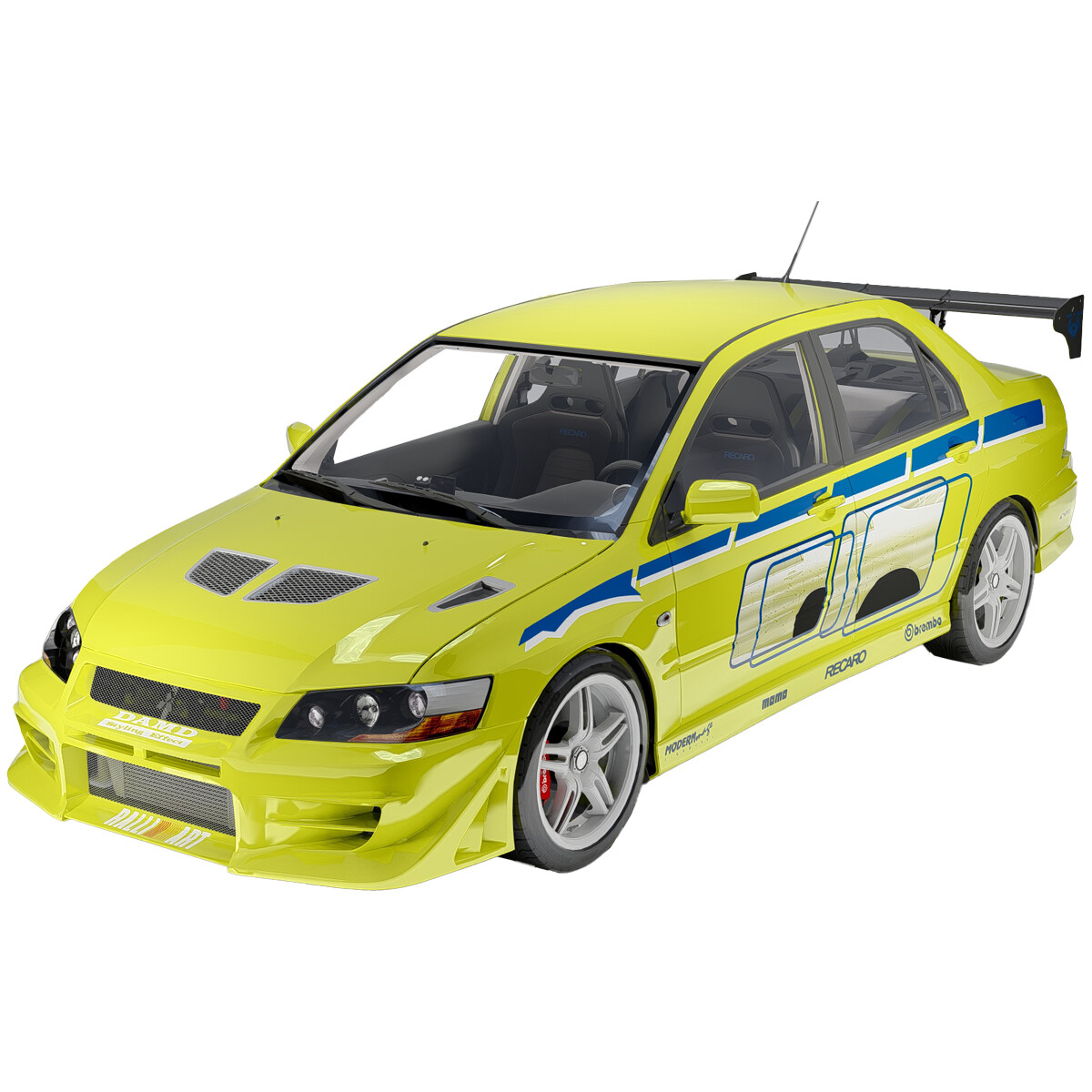 ArtStation - Mitsubishi Lancer Evolution VII Fast Furious