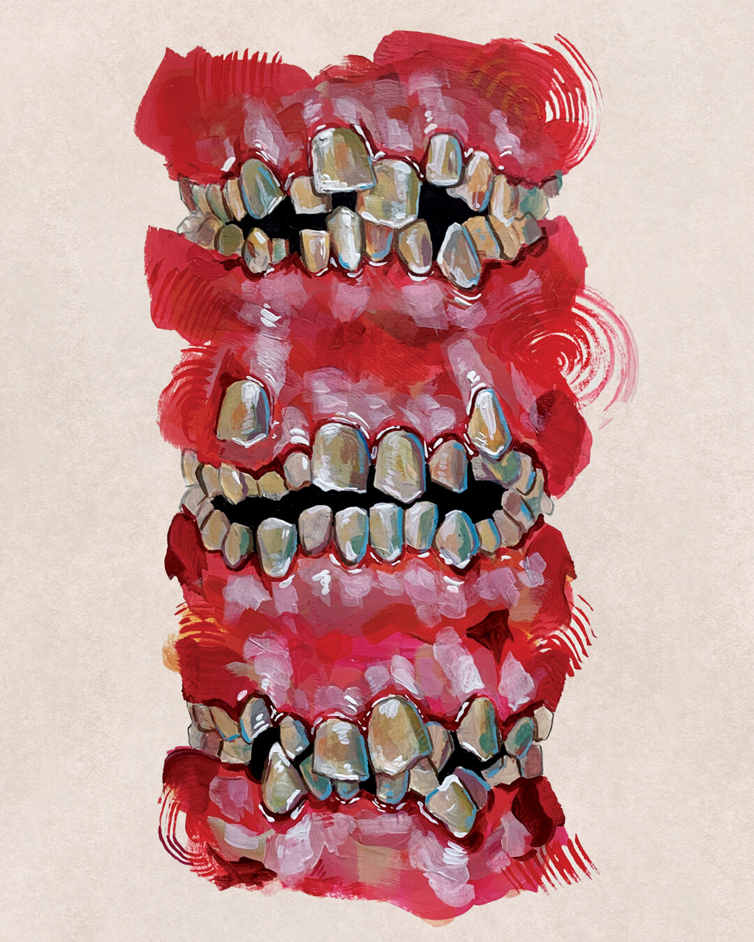 ArtStation - teeth warmup painting