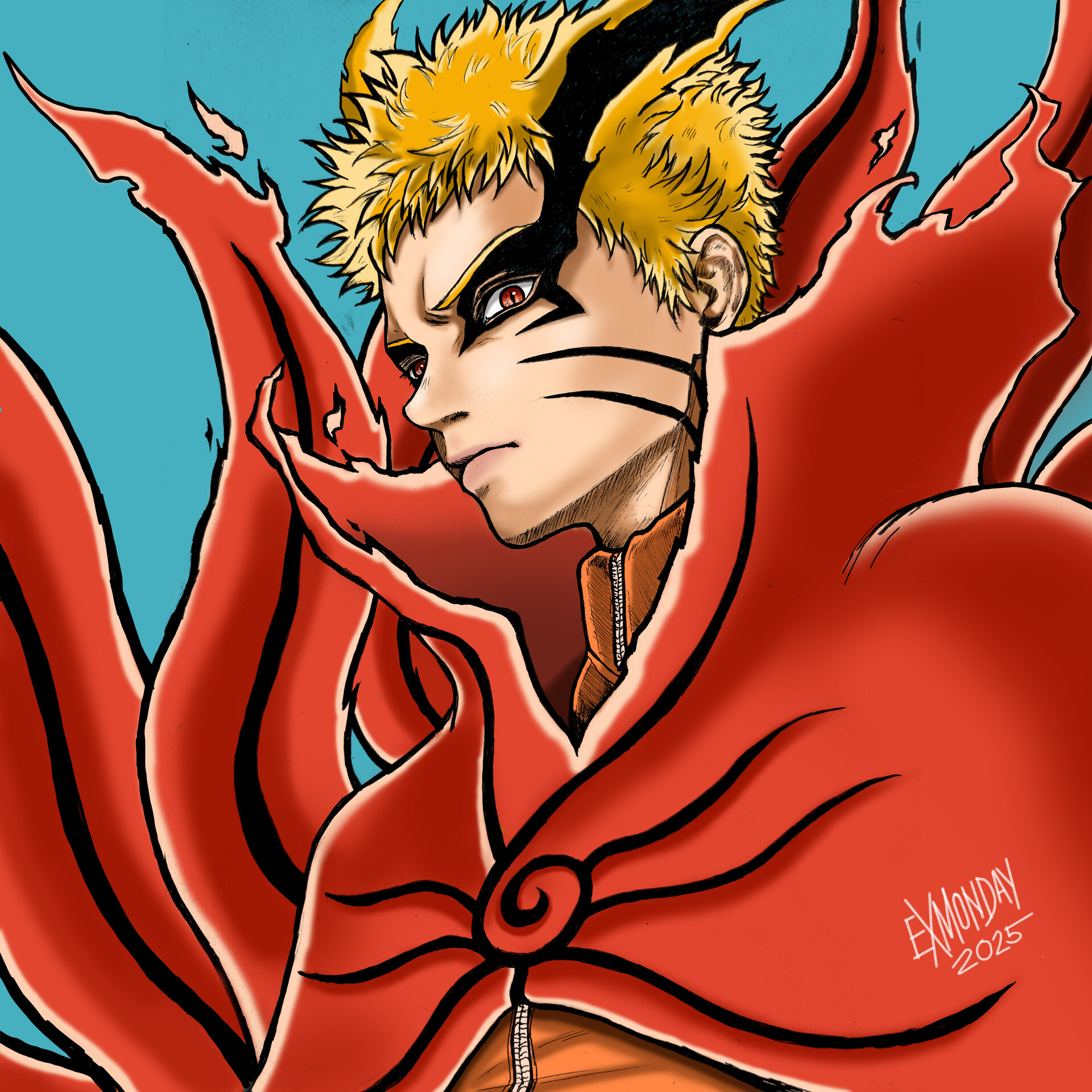 ArtStation - Naruto Baryon Mode Drawing Fanart
