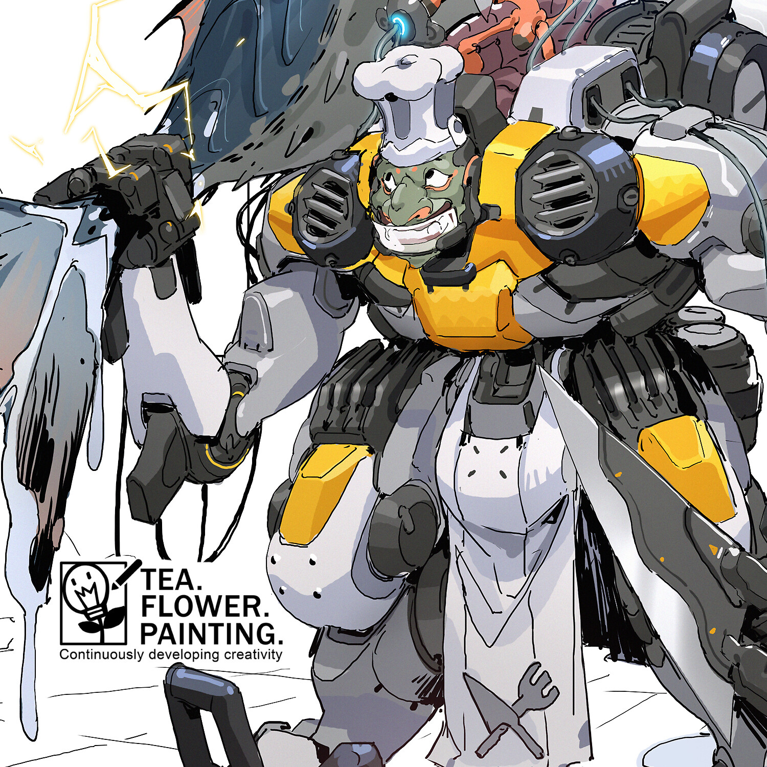 ArtStation - 2025 Tea Flower Painting NO 9