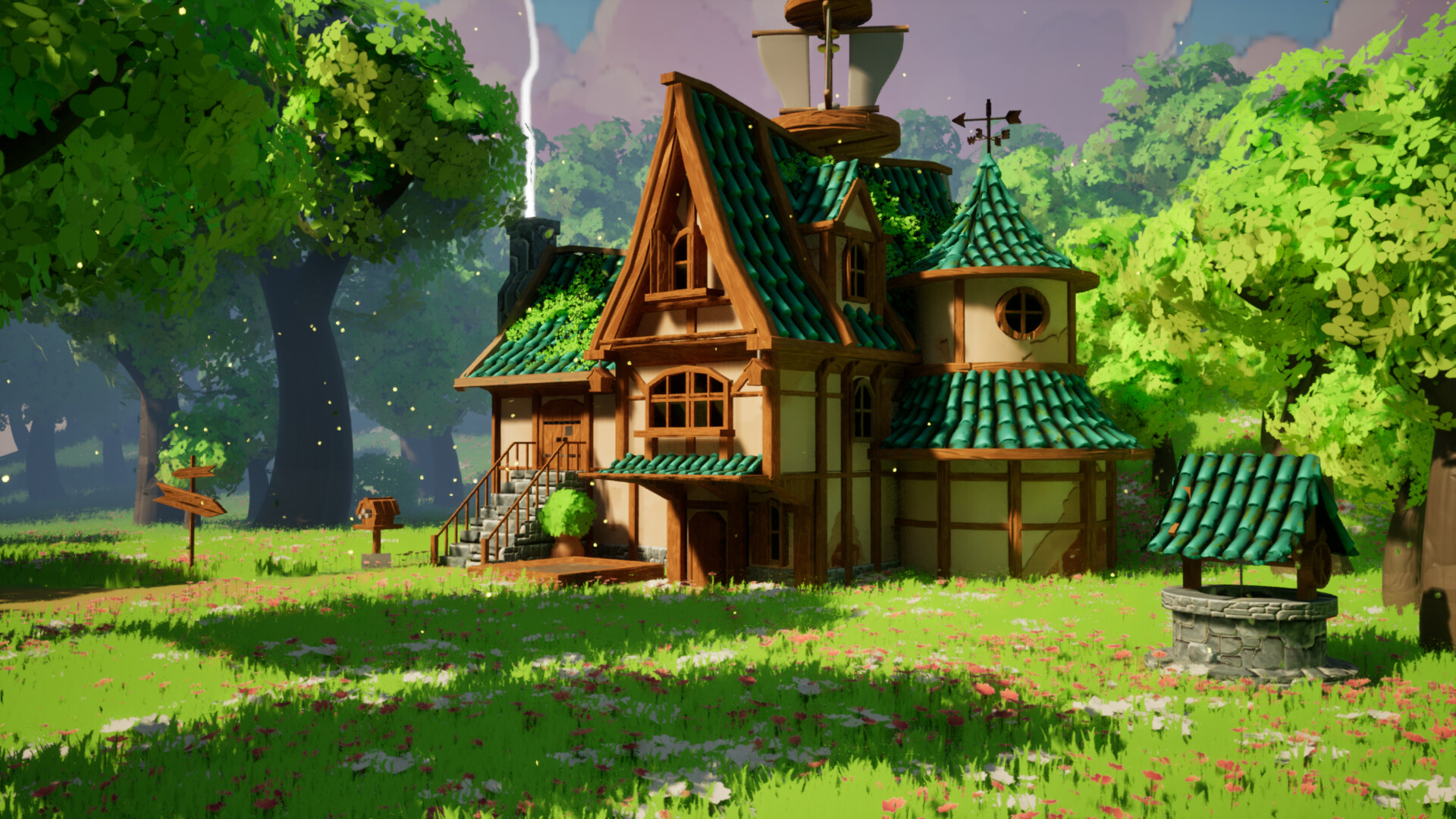 ArtStation - Cozy Fantasy Cottage