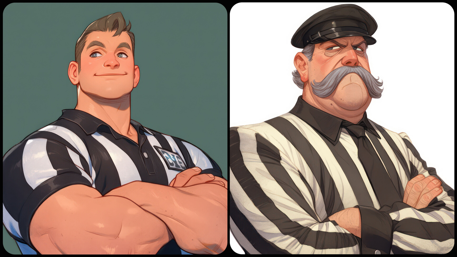 Ferial Studio - 🔹240 Football Referee - Cartoon Character Reference ...