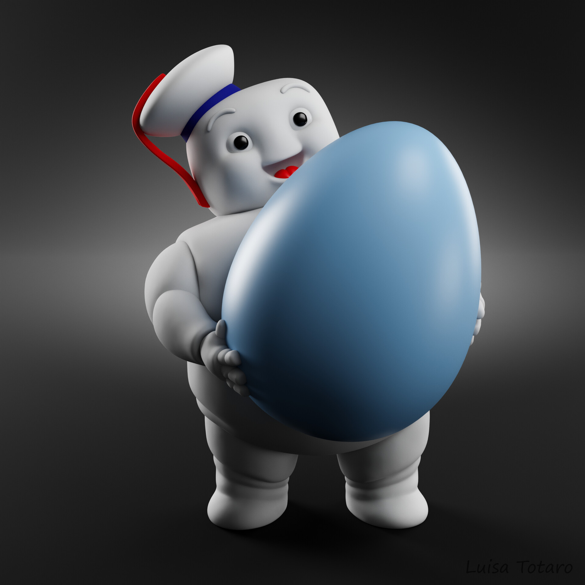 ArtStation - Mini Stay Puft Marshmallow Man (Easter) (Fanart)
