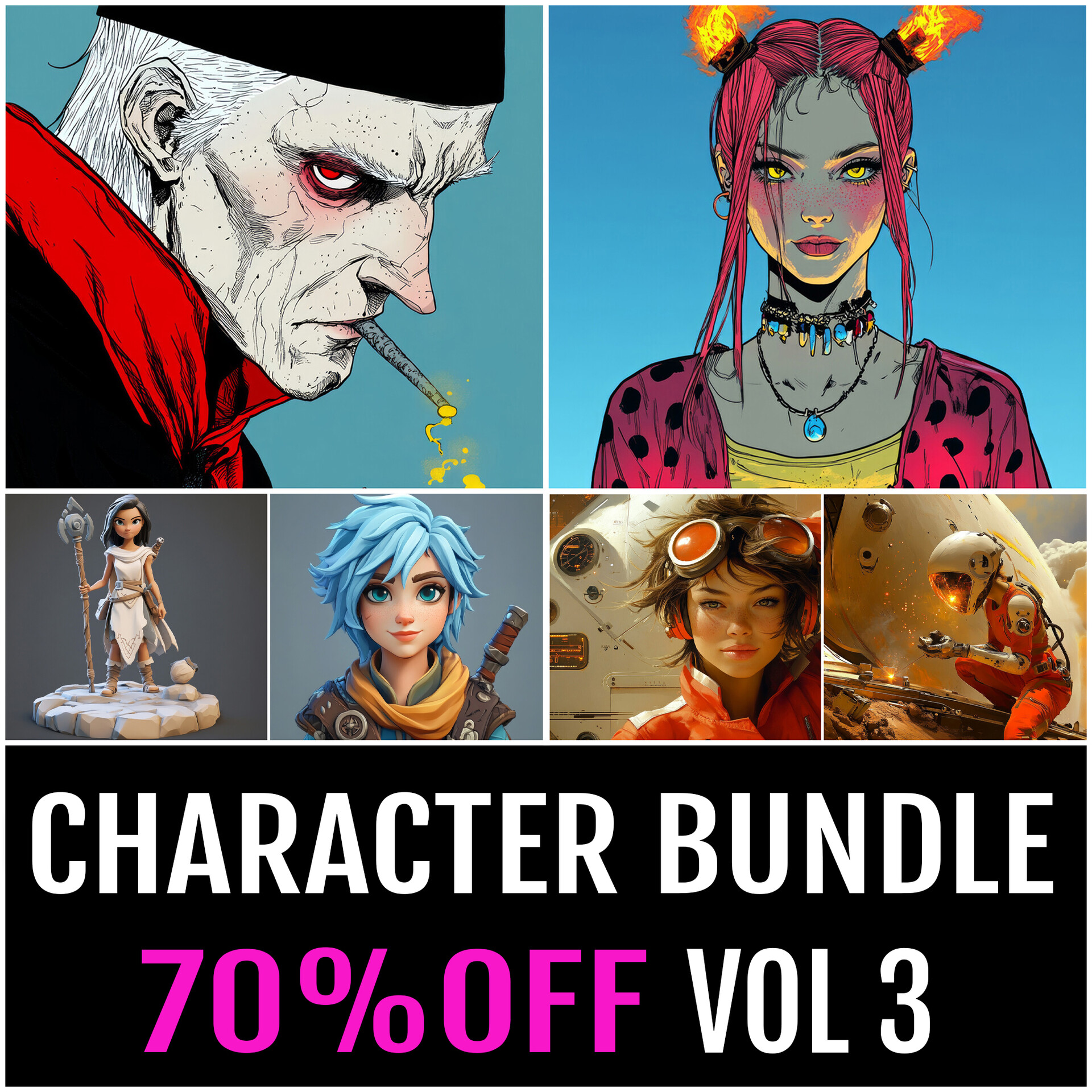 ArtStation - Character Bundle VOL 3 - 70% Discount