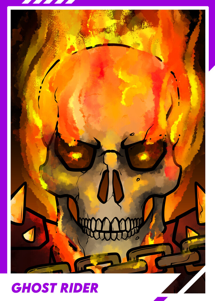 ArtStation - Ghost Rider Custom Trading Card