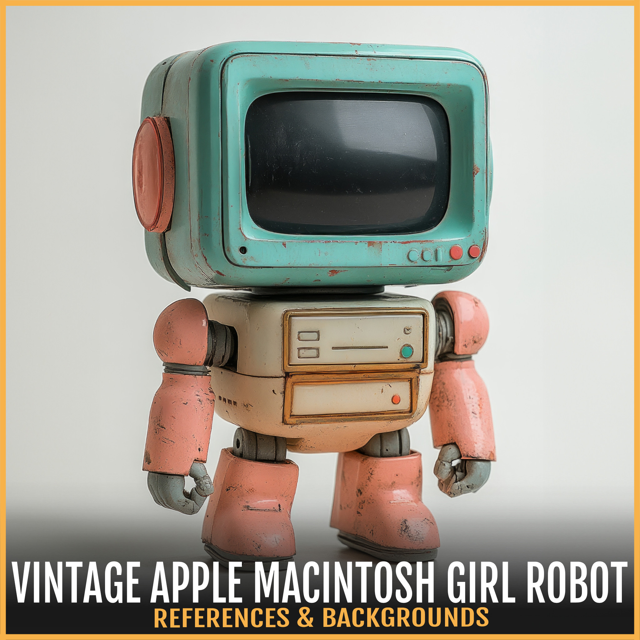 Artificial Dimension - 505 Vintage Apple Macintosh Girl Robot