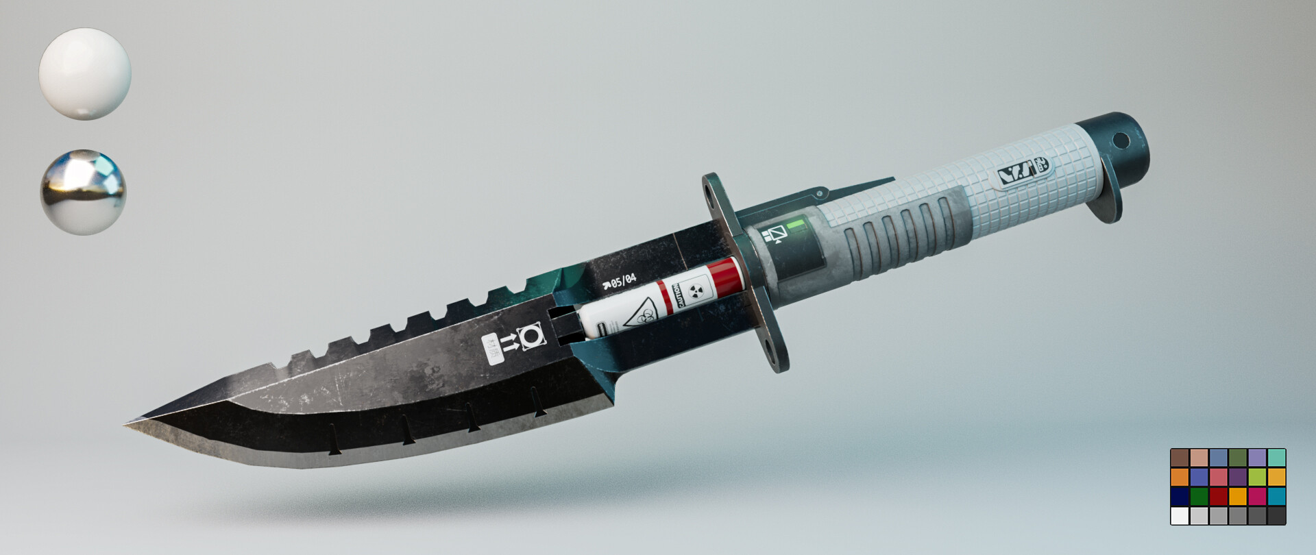 Neet Koladiya - Cyberpunk Sci-Fi Knife | High-Quality 3D Model