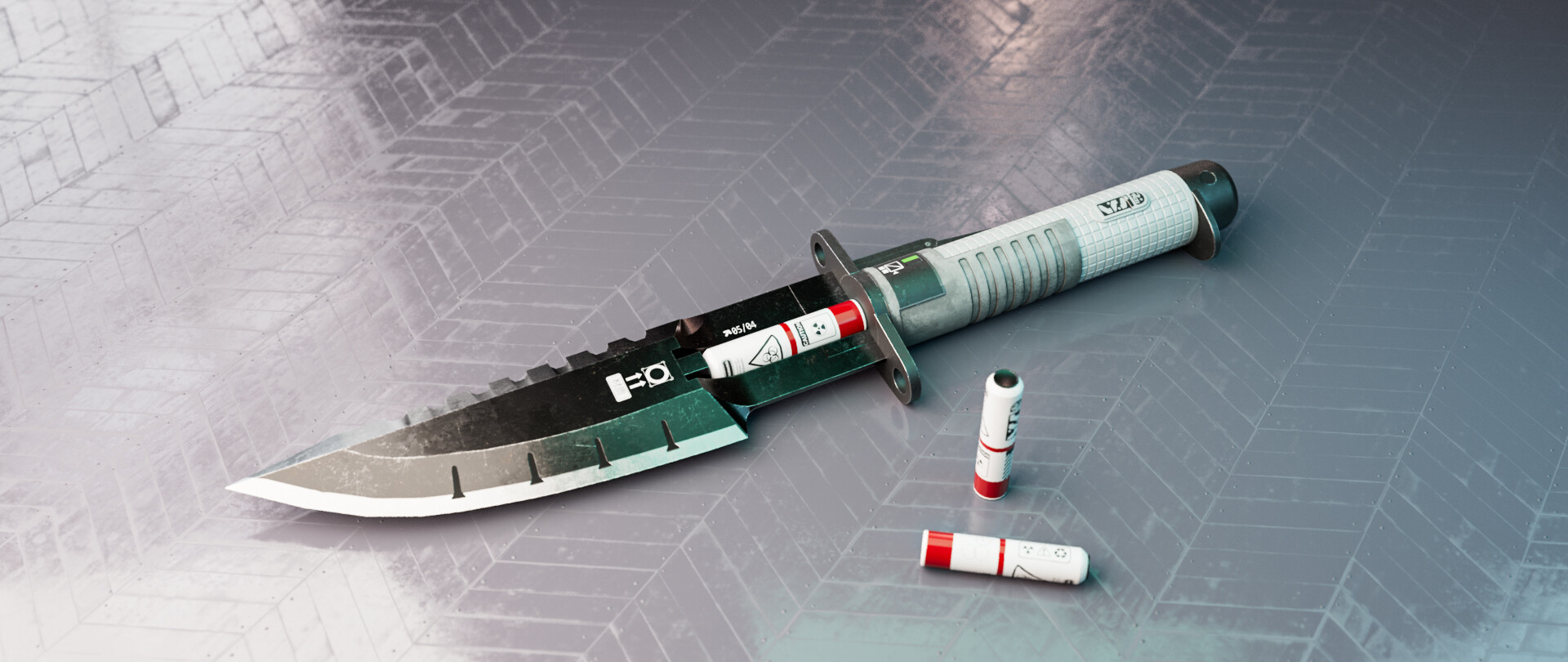 Neet Koladiya - Cyberpunk Sci-Fi Knife | High-Quality 3D Model