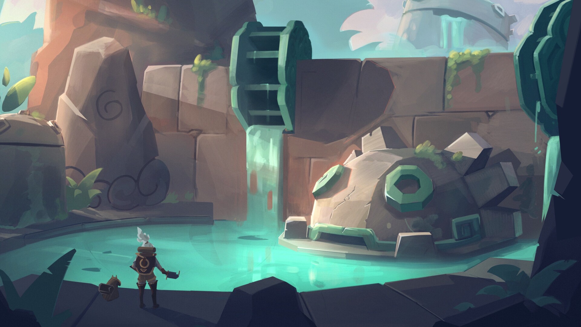 ArtStation - Axolotl Temple, Part 1 entrance