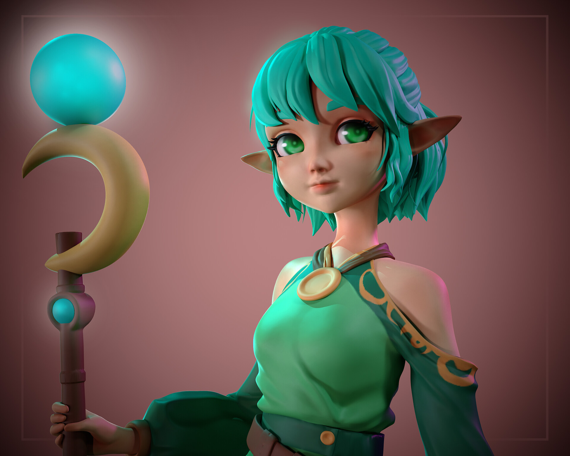 ArtStation - Stylized fantasy elf-mage
