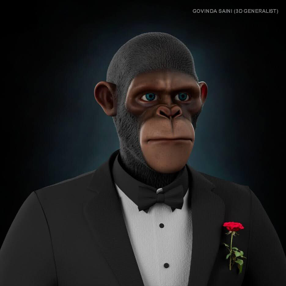 Govinda Saini - Ape 3d NFT Artwork
