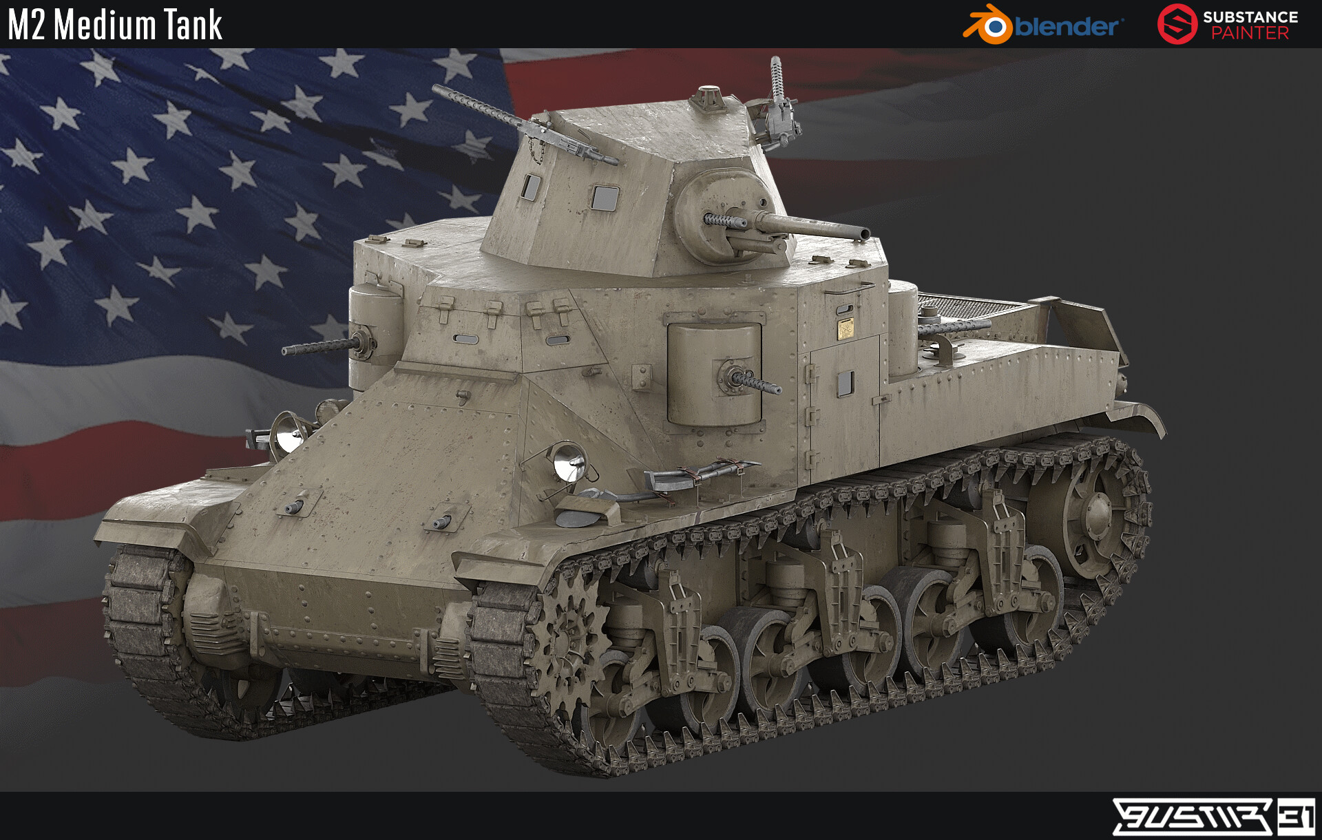 ArtStation - M2 Medium Tank